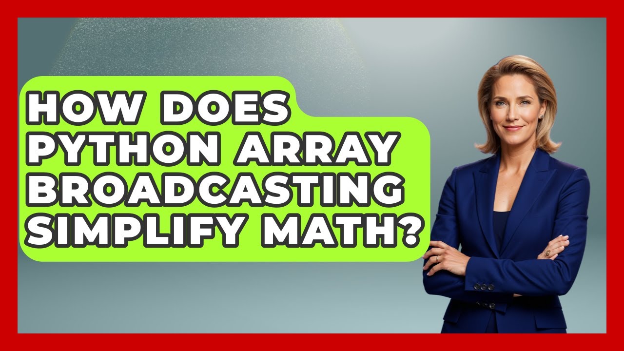 How Does Python Array Broadcasting Simplify Math? - Python Code School