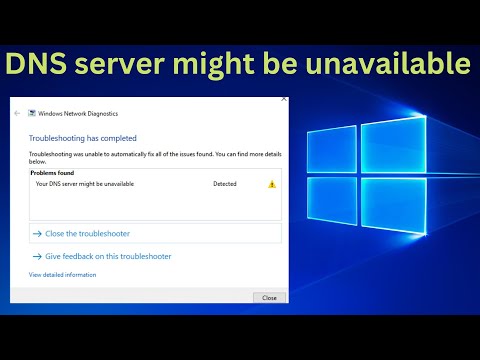 How To Fix DNS server might be unavailable in Windows 10/11/8/7