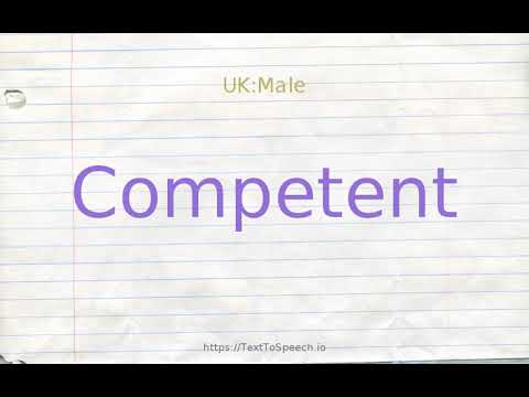 How to pronounce competent