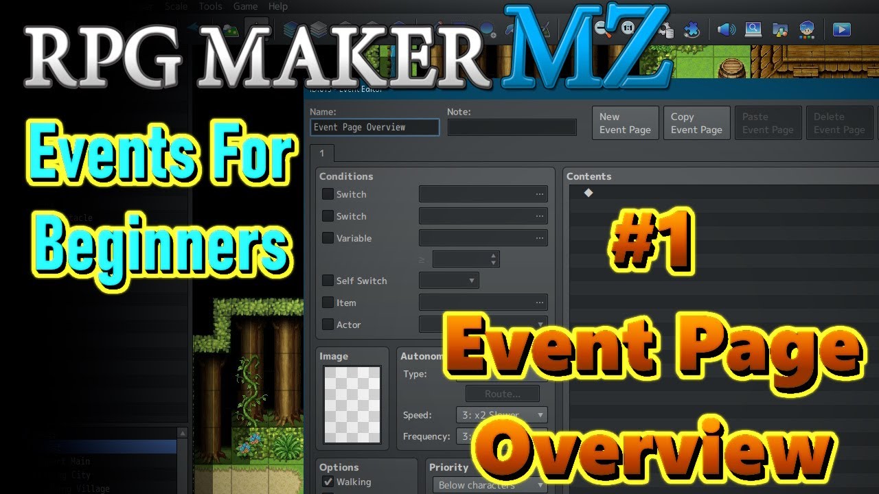 RPG Maker Events For Beginners #1 - Event Page Overview
