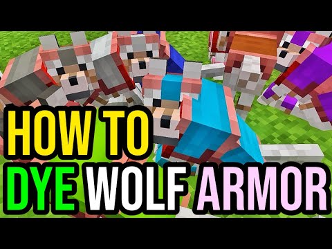 How To Dye Wolf Armor In Minecraft! - Bedrock & Java!