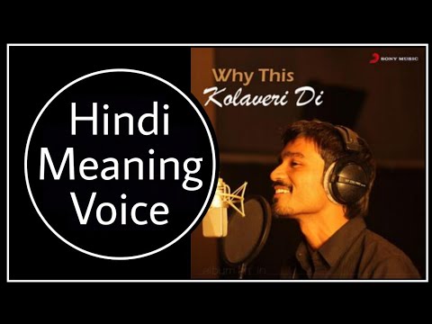 Hindi Meaning Voice Why This Kolaveri Di By Dhanush | Full Song Lyrics Meaning In Hindi