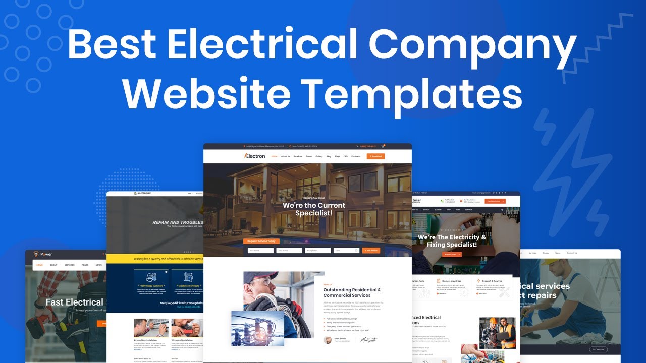 Best Electrical Company Website Templates 2021