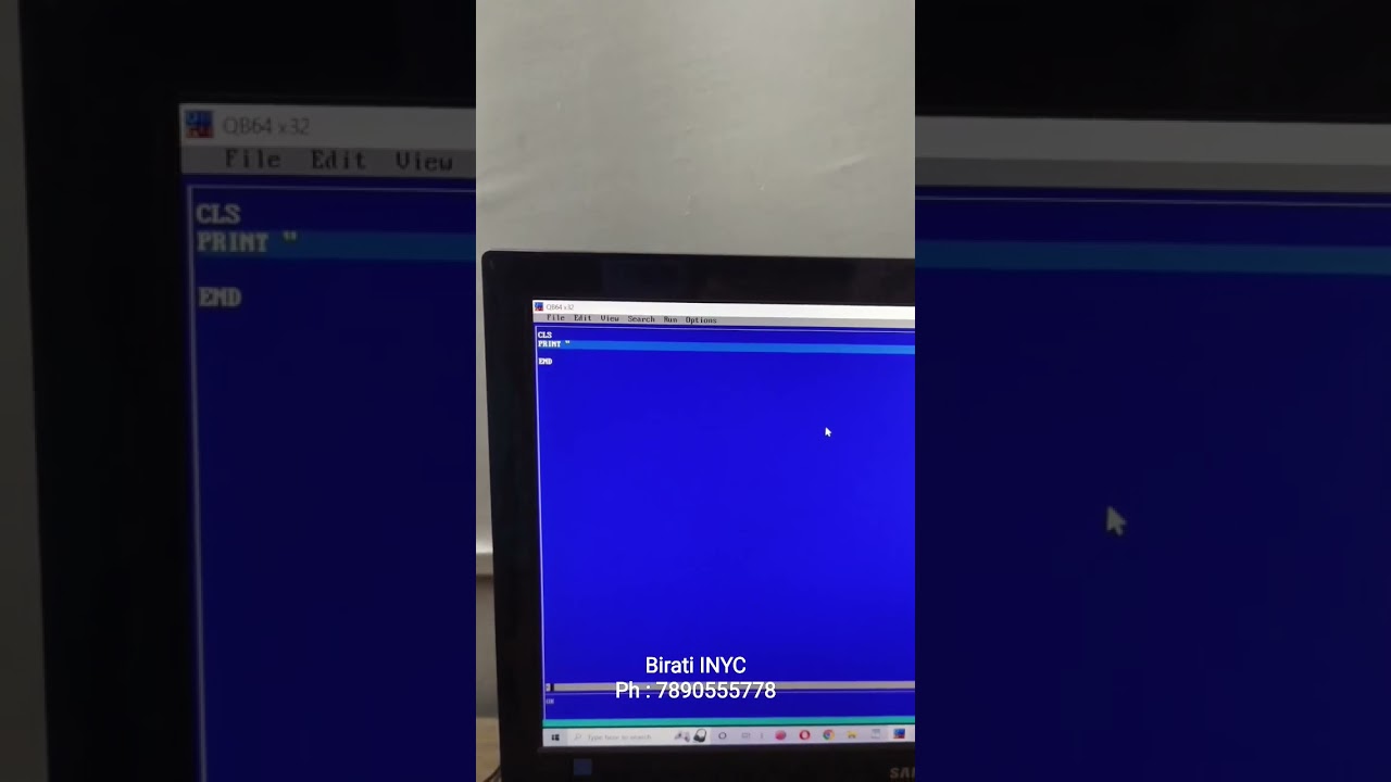 print your name in QBASIC program