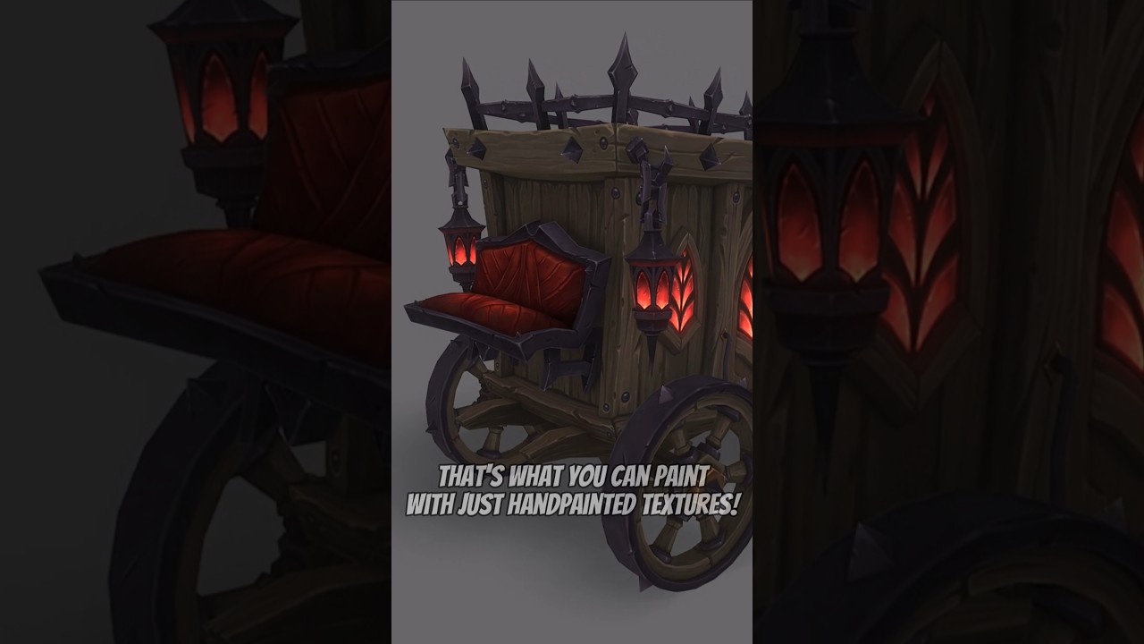 That's how much you can paint with just Handpainted textures! #3d #3dart #blender3d