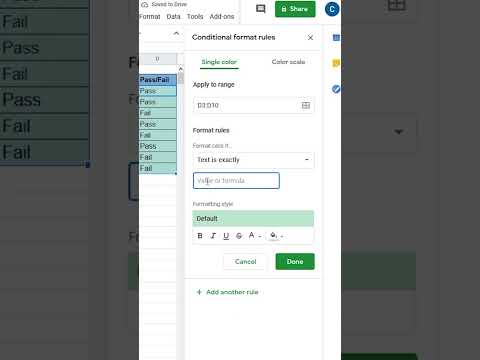 How to use Conditional Formatting in Google Sheets!???? #googlesheets #excel #exceltips #spreadsheet
