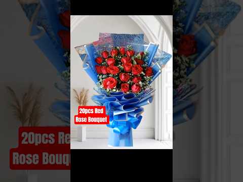 20pcs Red Rose Bouquet #flowers #viral