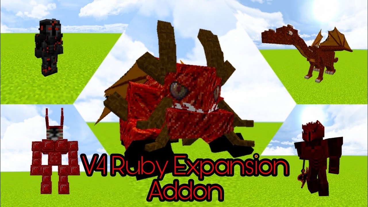 V4 Ruby Expansion Addon || Showcase || MCPE || MoonlightYT