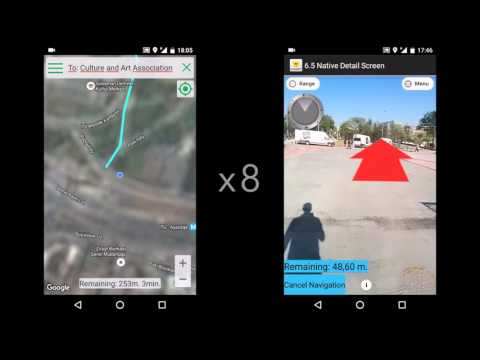Mobile Navigation Applications using 2D Maps and Augmented Reality Interfaces