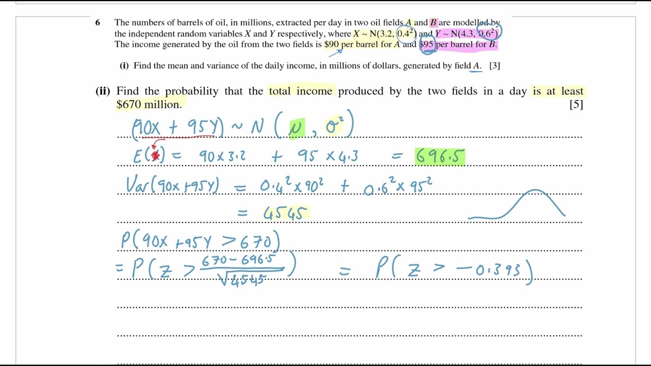 Statistics 2 - Some more past exam questions