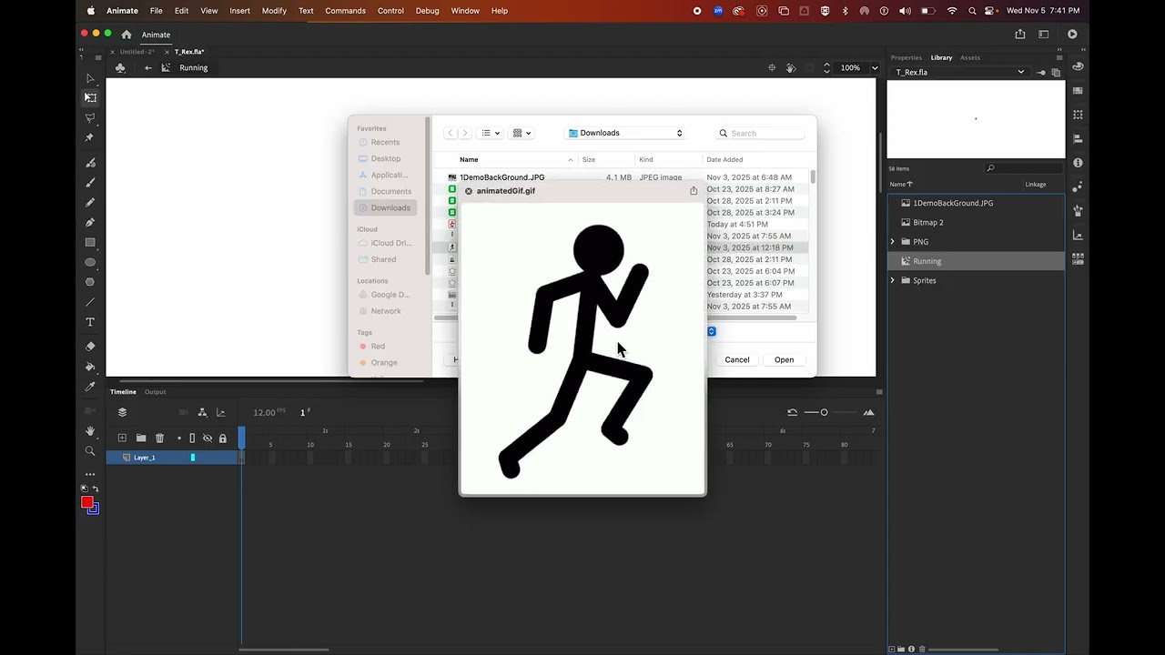 5 Add Animated Gif to Adobe Animate