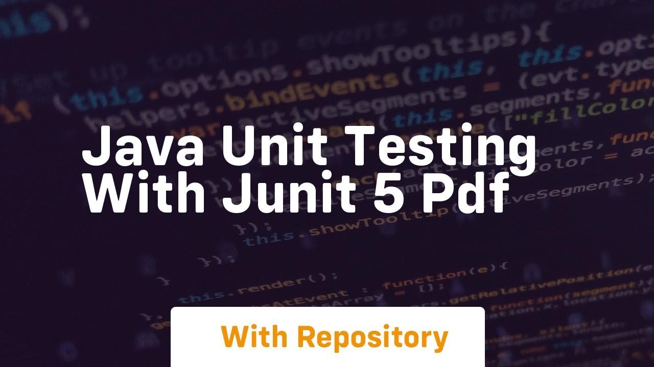 java unit testing with junit 5 pdf
