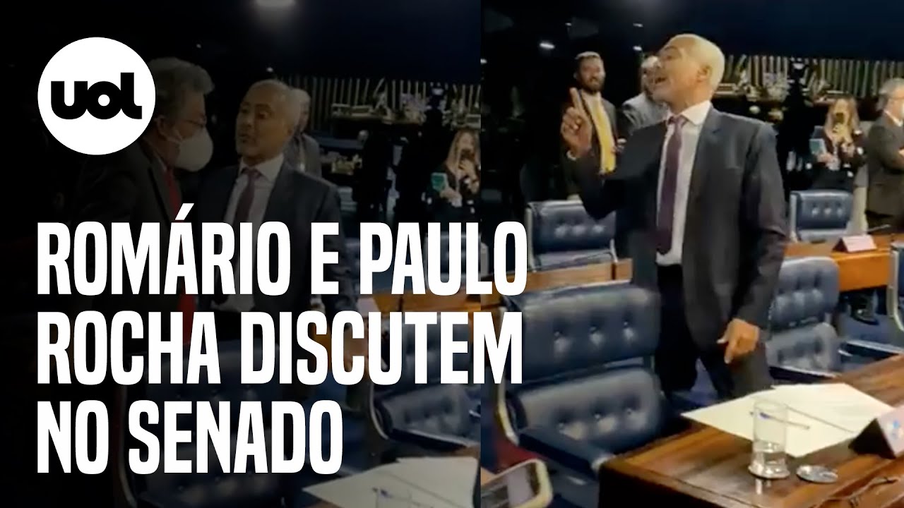 Romário e Paulo Rocha discutem no Senado: 'Não bota o dedo na minha cara'