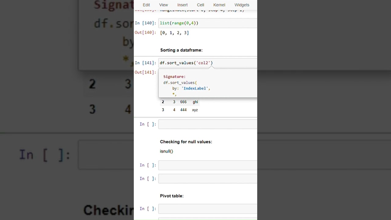 How to sort the Column in a Python Dataframe | Feb 2025