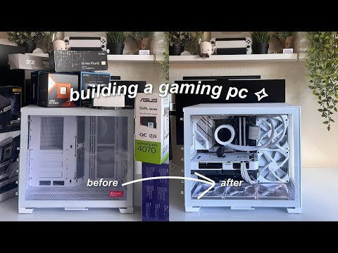 building my first gaming pc Β°ΰΏ | aesthetic white build || lian li o11 snow mini βοΈ