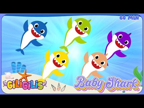 Animal Little Sharks๐พLet's Learn Along to the Animals Songs All Together with Giligilis Cartoon TV ๐ถ