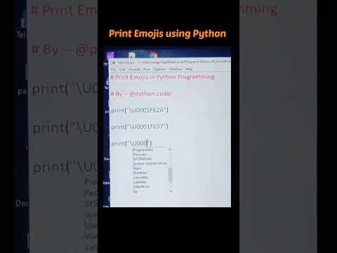 Print Emojis using Python Programming #shorts #viralshorts #emojis #pythonprogramming #coding