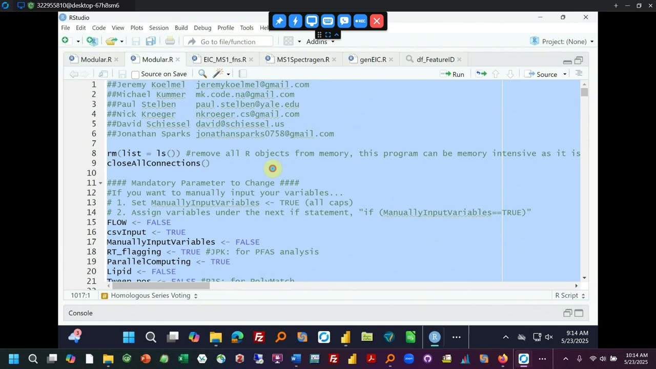 Processing Non-Targeted Data: Tutorial 3B - Running Modular