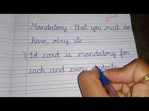 Meaning of Mandatory with sentence