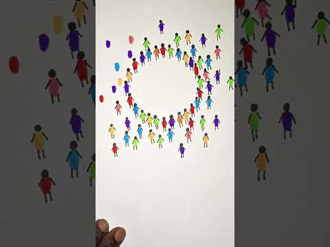 "How to Draw People Forming a Circle of Unity β Easy Steps #drawingtutorial #drawing