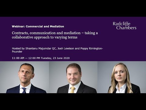 Contracts, communication and mediation โ Taking a collaborative approach to varying terms