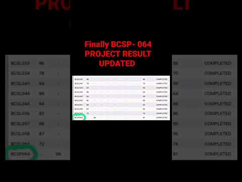 BCSP-064 PROJECT REPORT RESULT #ignou #bca #projects #bcaprojects