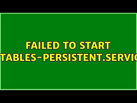 Ubuntu: Failed to start iptables-persistent.service