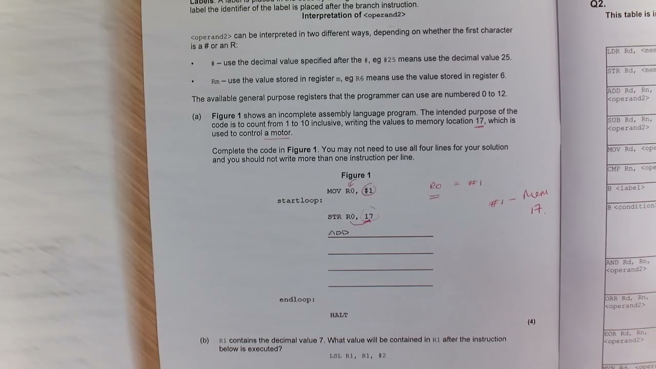 A-Level Computer Science - Write Assembly Code - AQA