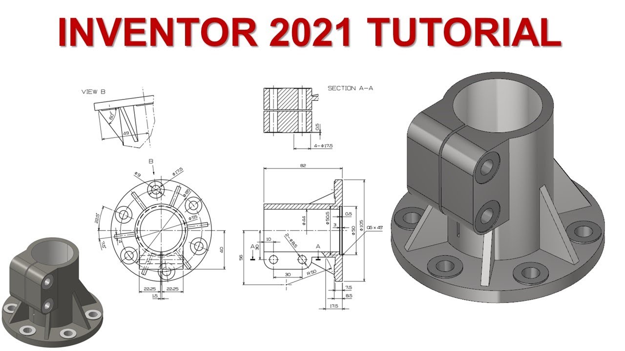 Inventor 2021 Tutorial #200 | 3D Model Basic beginners
