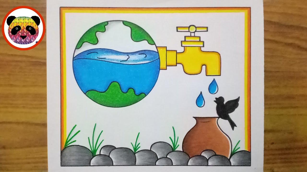 How to Draw Save Water Save Earth Poster / Save Water Save Earth Drawing / Save Nature Drawing