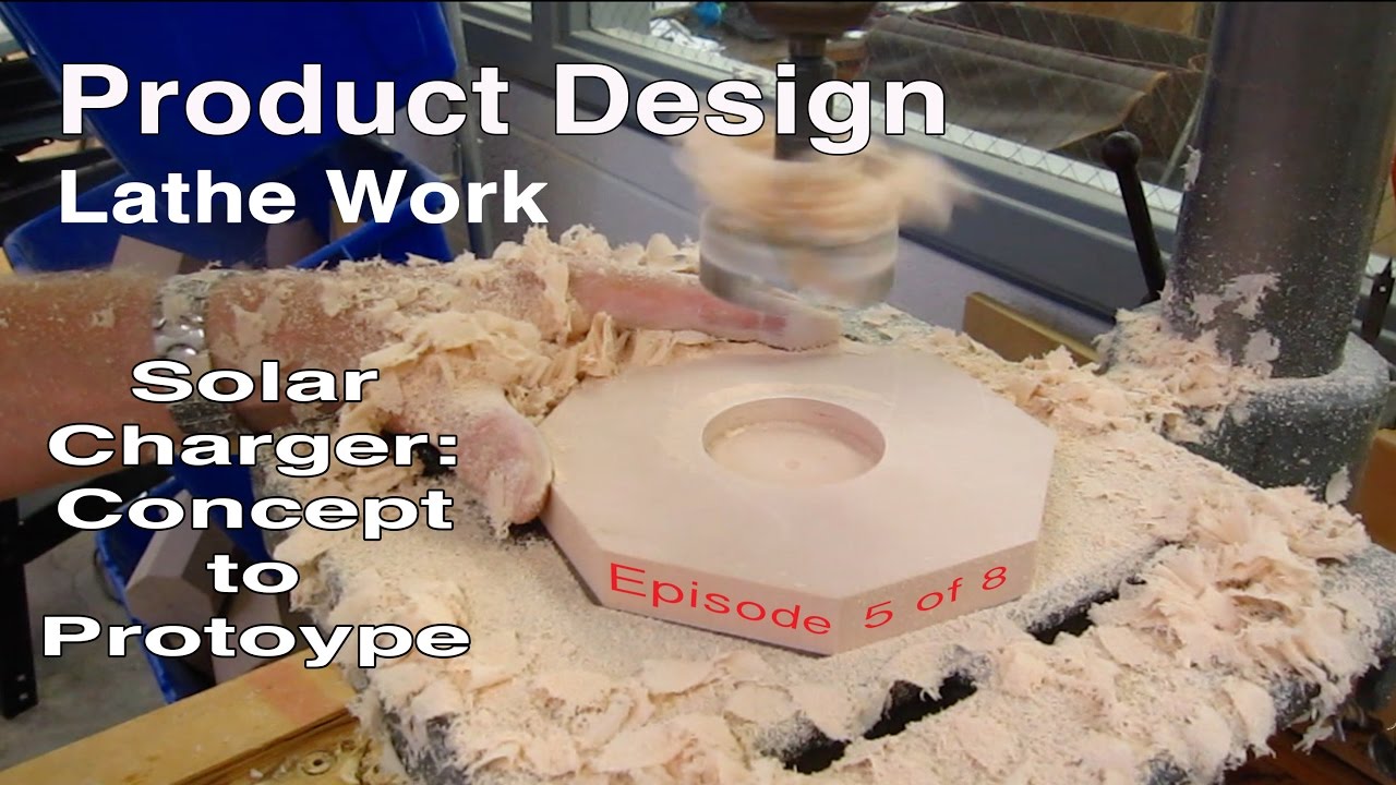 Lathe Turning Plastic Prototyping Product Design: Mobile Solar Charger power bank Part 5