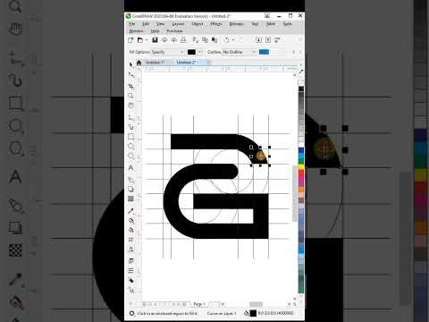 Creative Letter A+G Logo Design in Coreldraw #shortsvideo #shorts