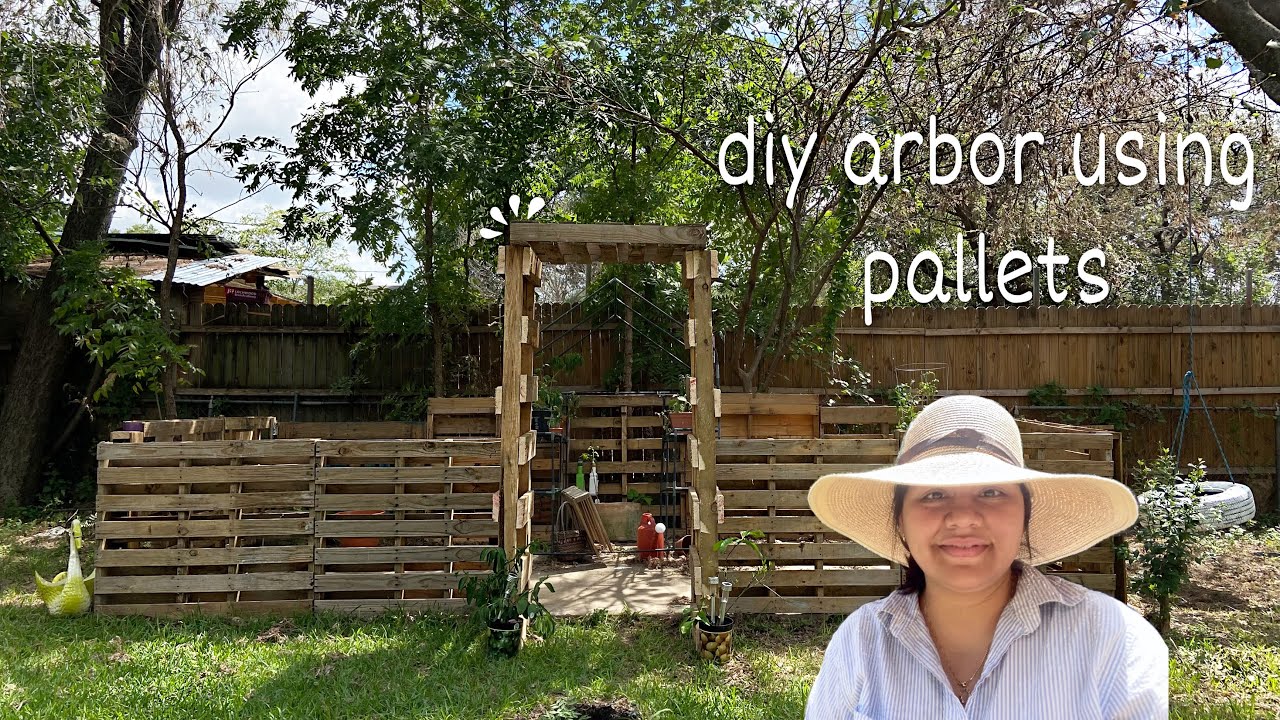 DIY Pallet Arbor ~ Garden Structure On A Budget | DIY Garden Decor | Vegetable Garden Decor