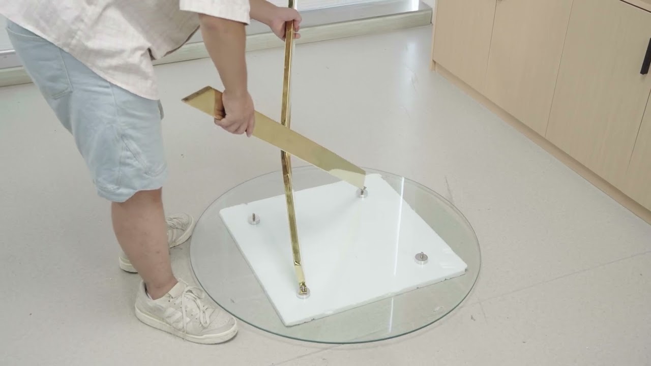 Round glass dining table installation video