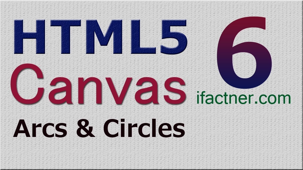 HTML Canvas tutorial beginners, Arcs Circles CSS Javascript 6