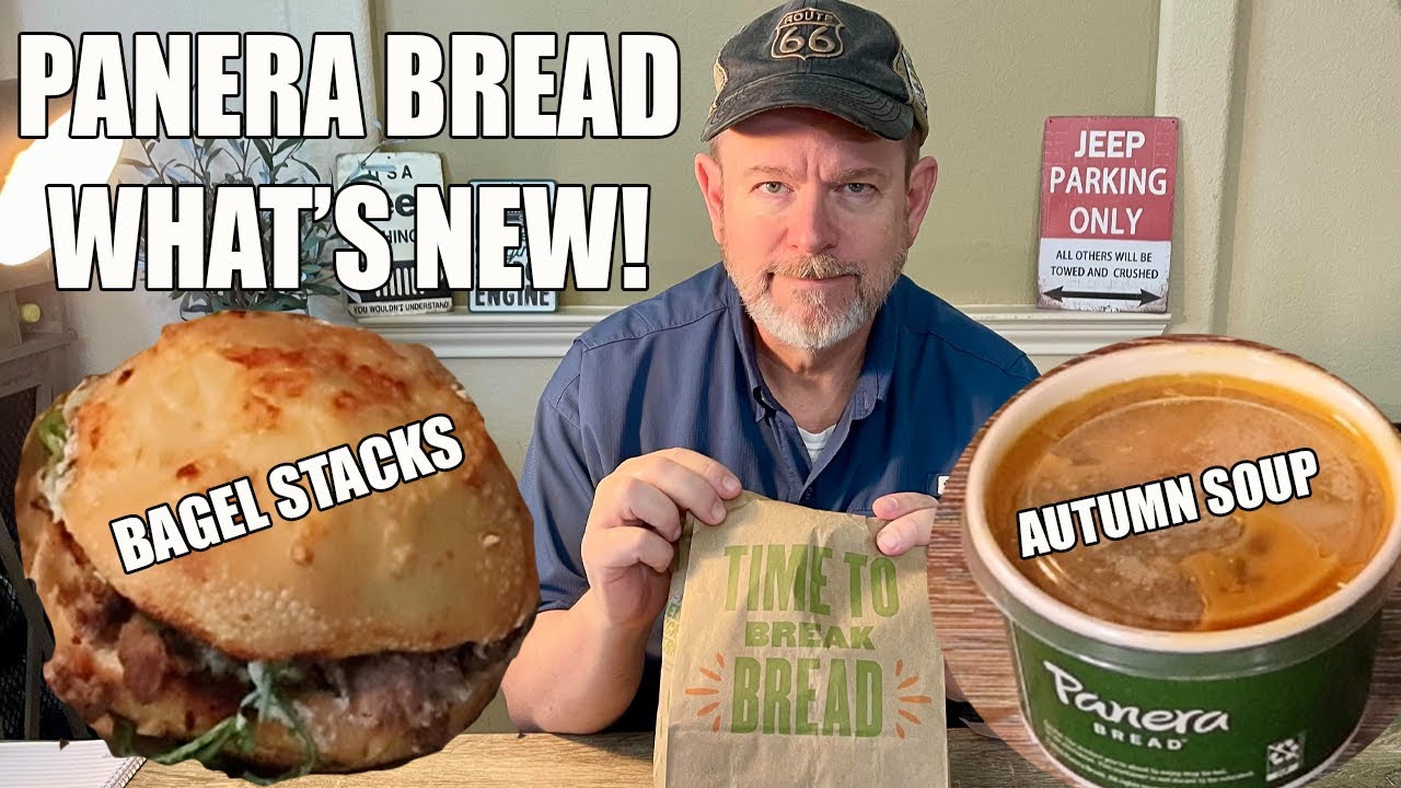 PANERA BREAD WHATS NEW BAGEL STACK AND SOUP