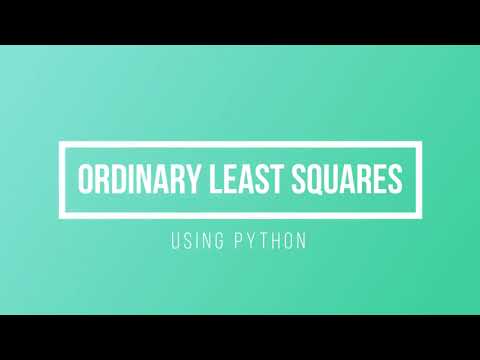 How to estimate OLS in python?