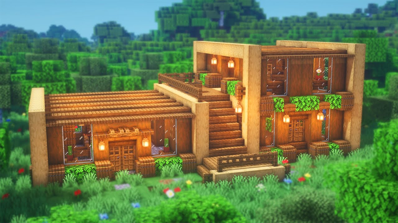 Pe Minecraft How To Build A Wooden House Simple Survival House Tutorial Pe Minecraft How To Build A Wooden House Simple Survival House Tutorial
