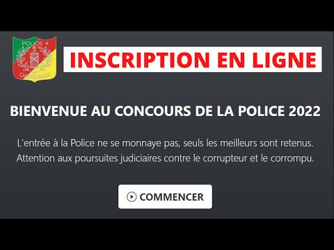 Inscription en ligne concours police Camerounaise