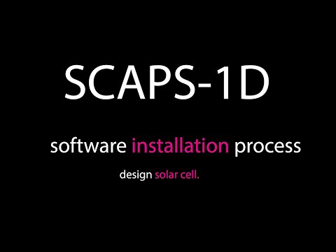 install scaps 1d software for solar cell