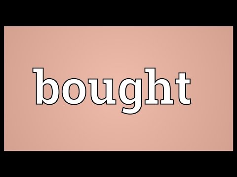 Bought Meaning