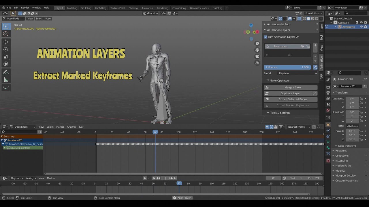Animation Layers new feature - Extract Marked Keyframes