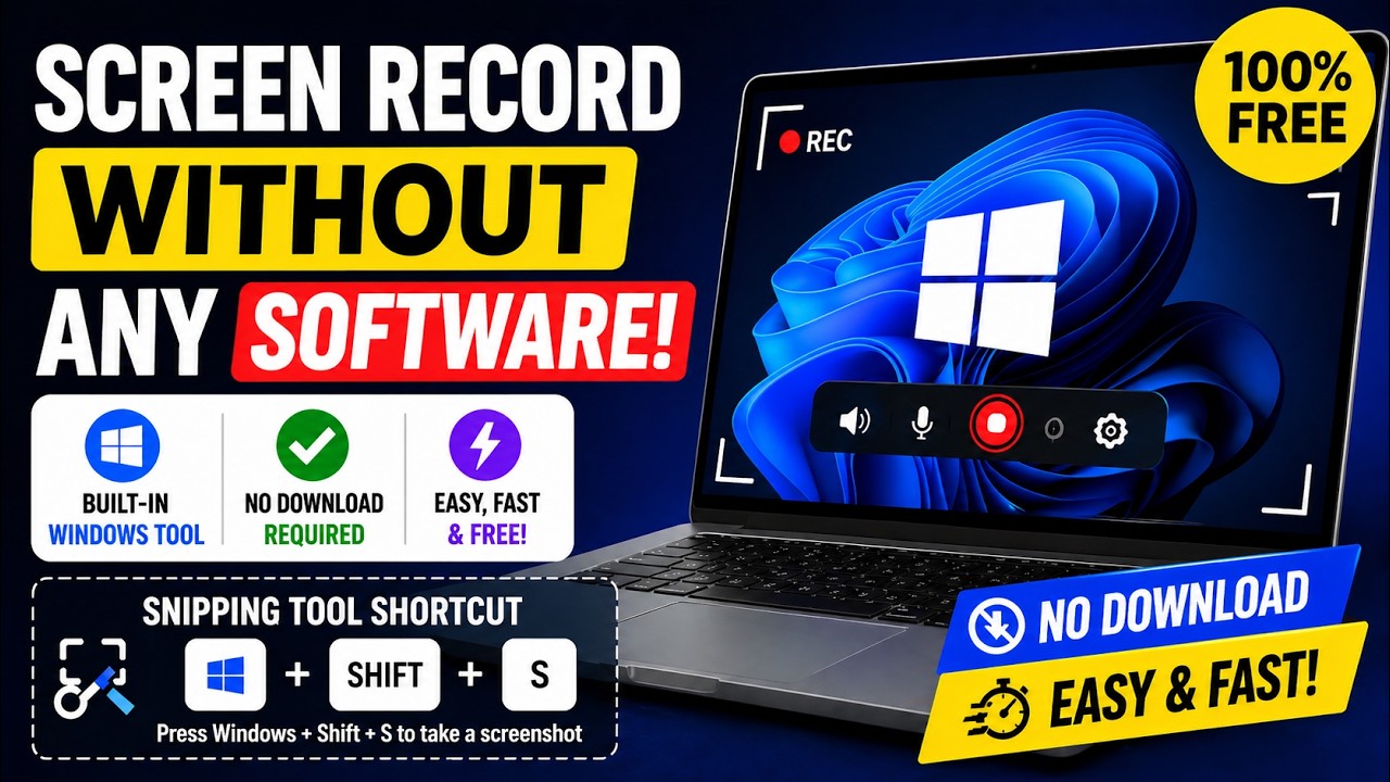 How to Screen Record Without Any Software Windows Built In Method