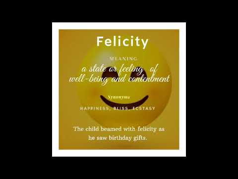 Word-o-Data of Today -- Felicity