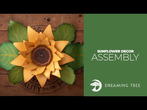 SVG File - Sunflower Decor - Assembly Tutorial (For Cricut, Silhouette, and ScanNCut)