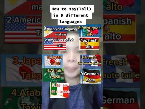 How to say"Tall"in 9 different languages 🇵🇭 🇺🇲 🇯🇵 🇦🇪 🇪🇸