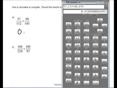 Use a calculator to compute with large fractions