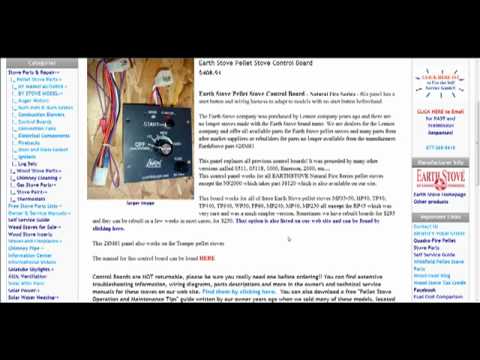 Guide to Finding Earth Stove Pellet Stove Parts Video