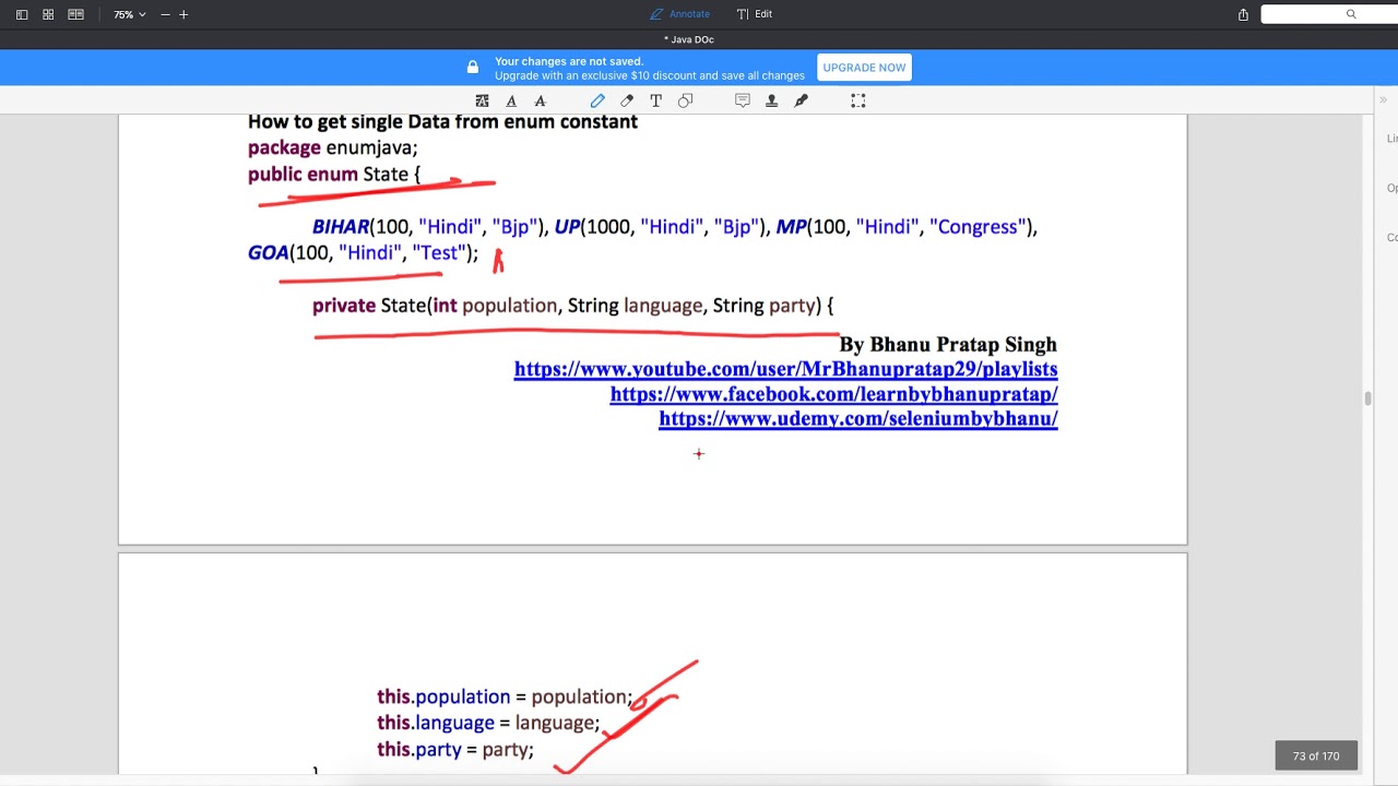 Enum In Java Video 44