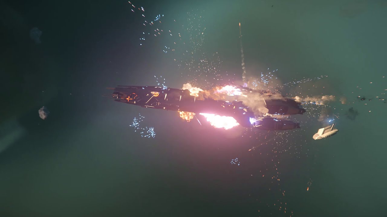 Javelin Capital Class explosion || Star Citizen